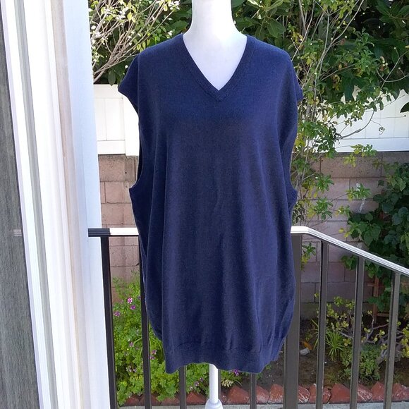 F/X Fusion | Sweaters | Fx Fusion Sweater Vest Mens 2xlt Vneck Blue New ...